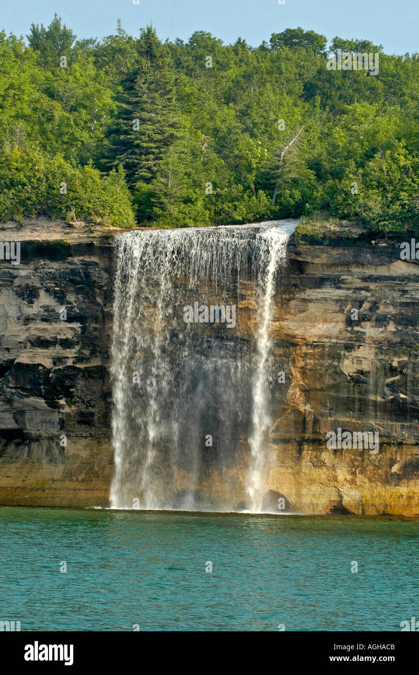 Waterfalls at Pictured Rocks National Lakeshore at Munising Michigan ...
