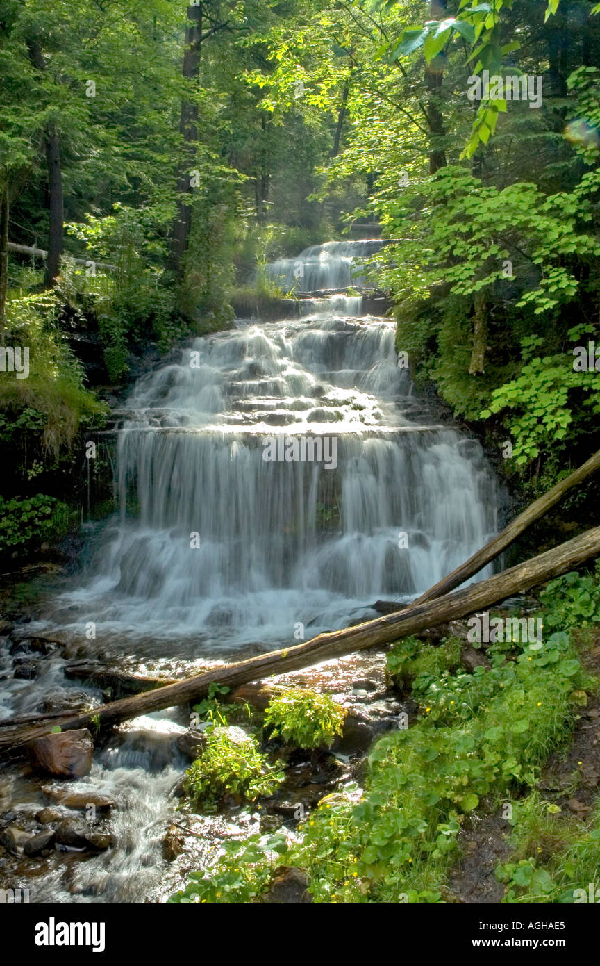 Wagner Waterfalls Munising Michigan Upper Peninsula Stock Photo - Alamy