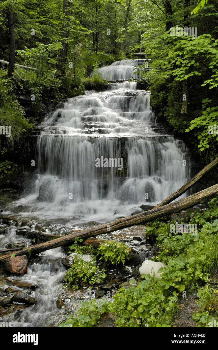 Wagner Waterfalls Munising Michigan Upper Peninsula Stock Photo - Alamy