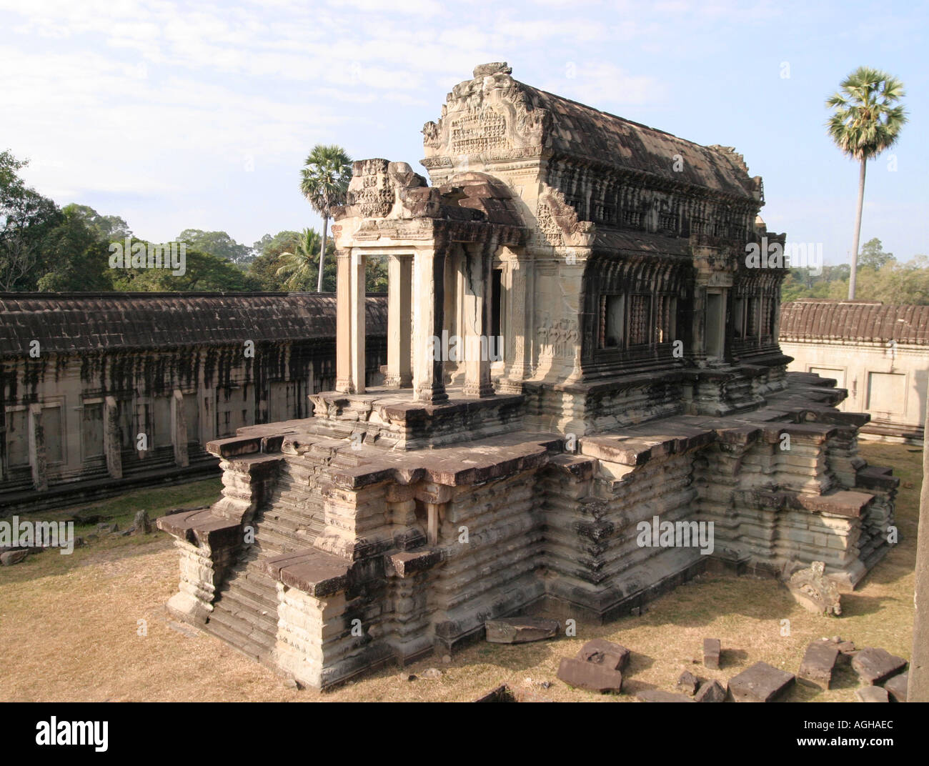 Interior Library. Angkor Wat, Cambodia Stock Photo - Alamy