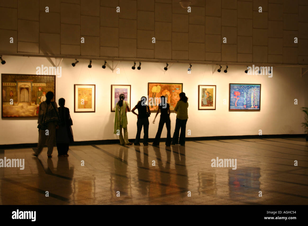 Painting exhibition in Auditorium Hall of Jehangir Art Gallery at Kala ...