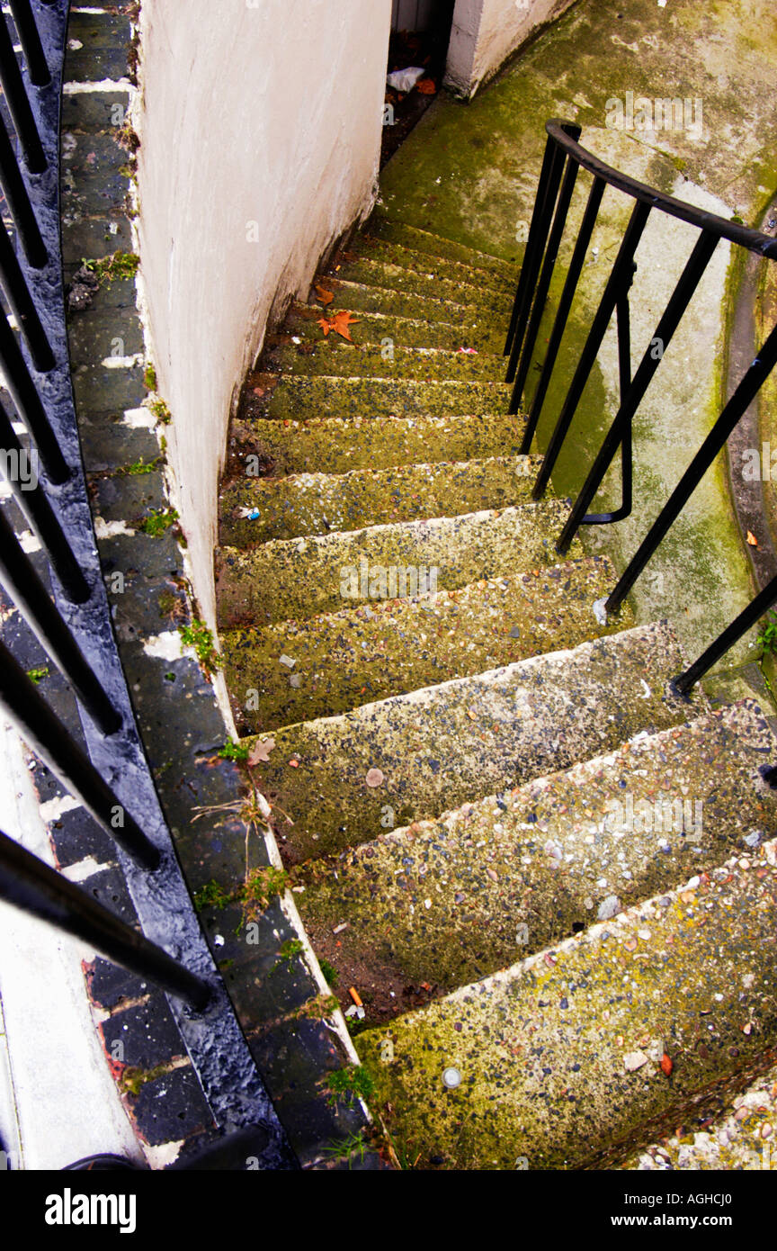 staircase down to basement, London, England Stock Photo - Alamy