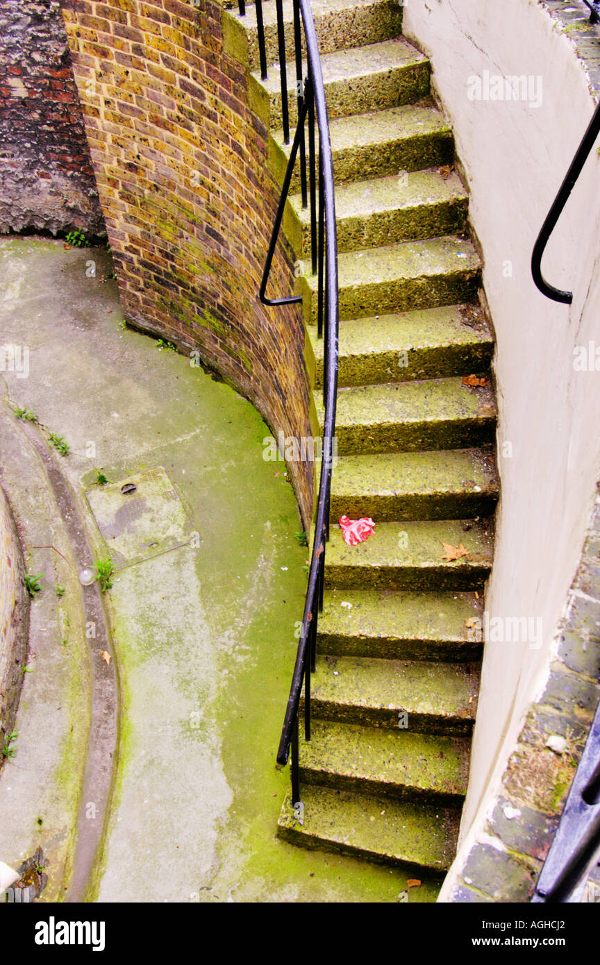 staircase down to basement, London, England Stock Photo - Alamy