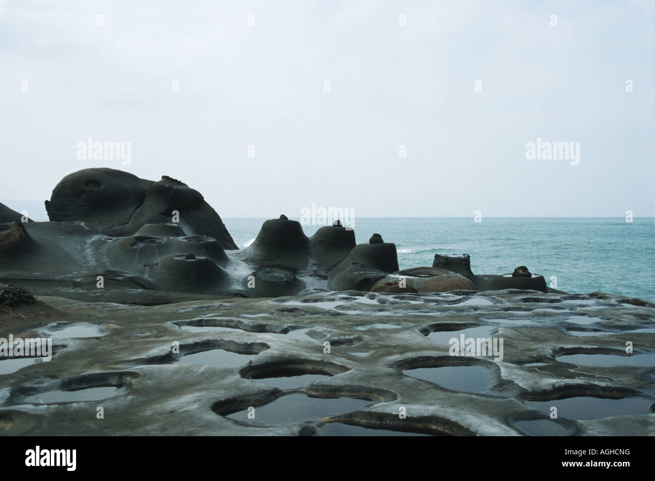 rock formations, Taiwan, Yeliou Geological Park Stock Photo - Alamy