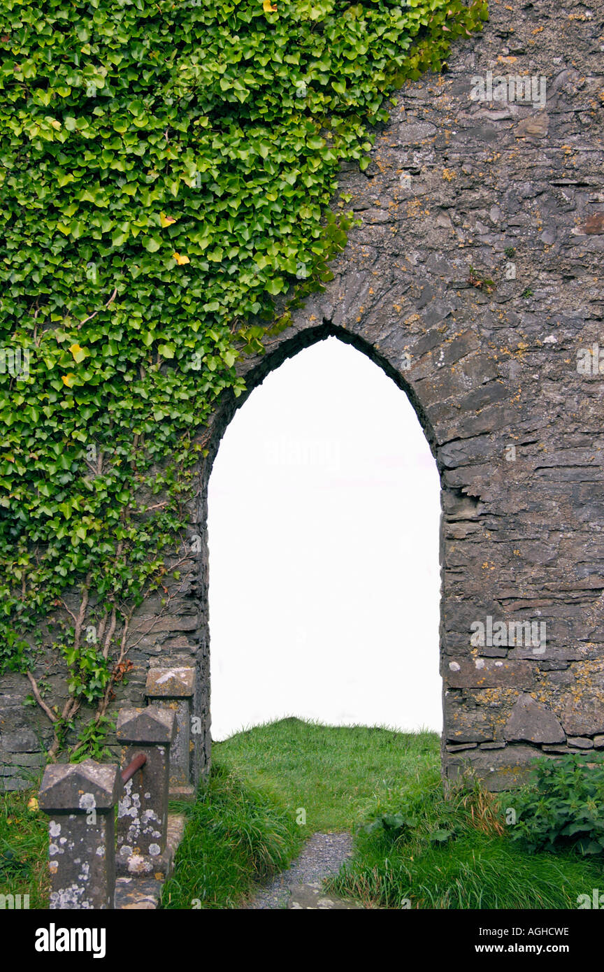 gateway in stone wall, Ireland Stock Photo - Alamy