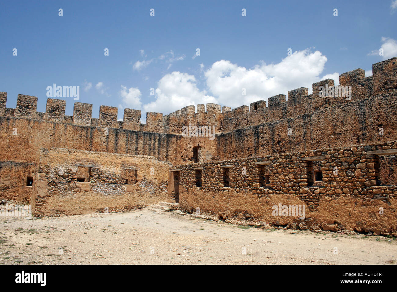 THE 14th CENTURY FORT AT FRANGOKASTELLO ON THE ISLAND OF CRETE ...