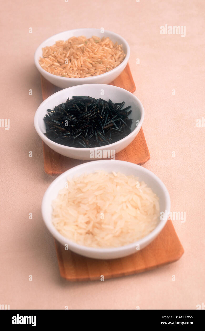 Three types of rice hi-res stock photography and images - Alamy