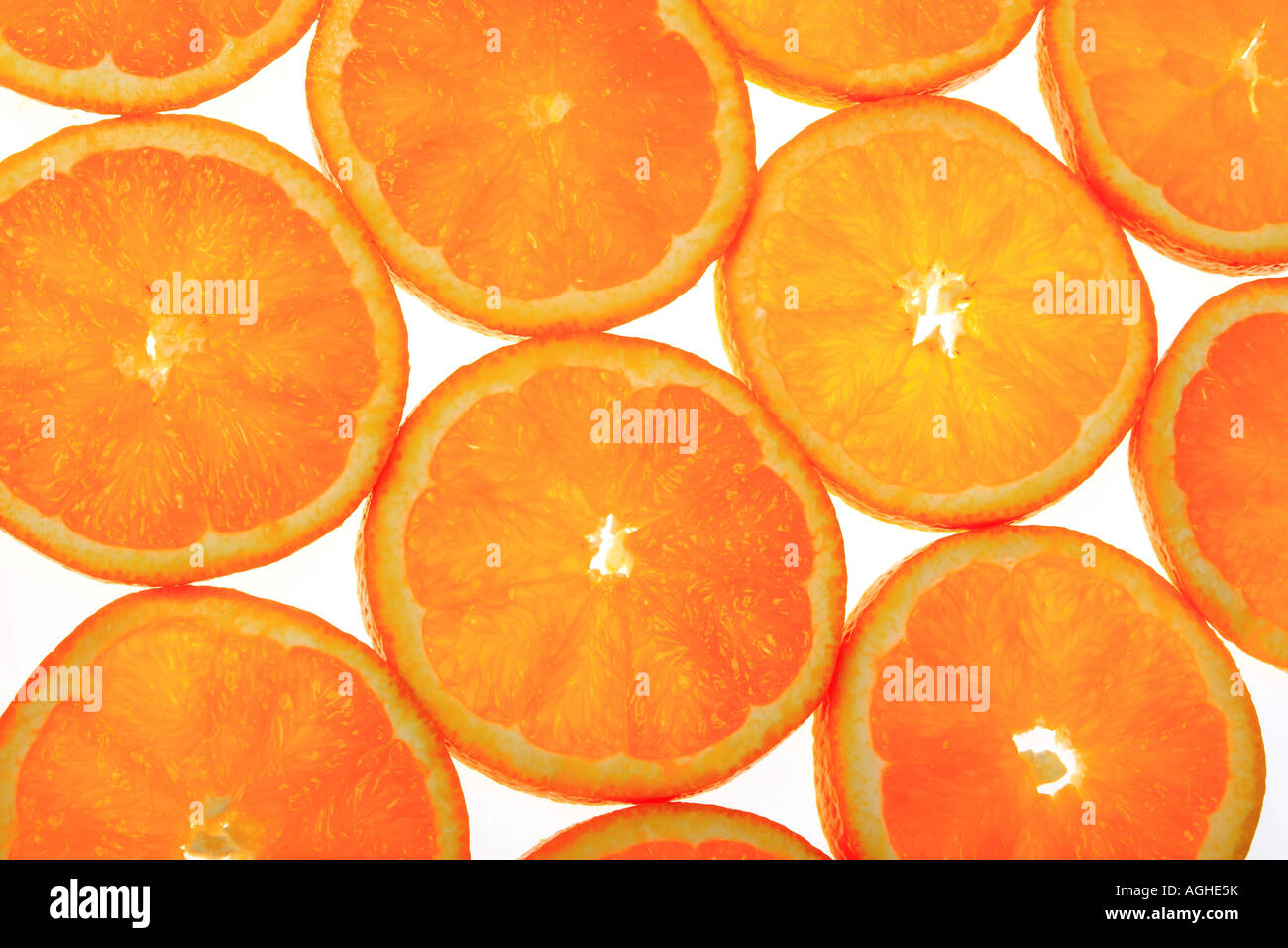 orange (Citrus sinensis), orange slices Stock Photo - Alamy