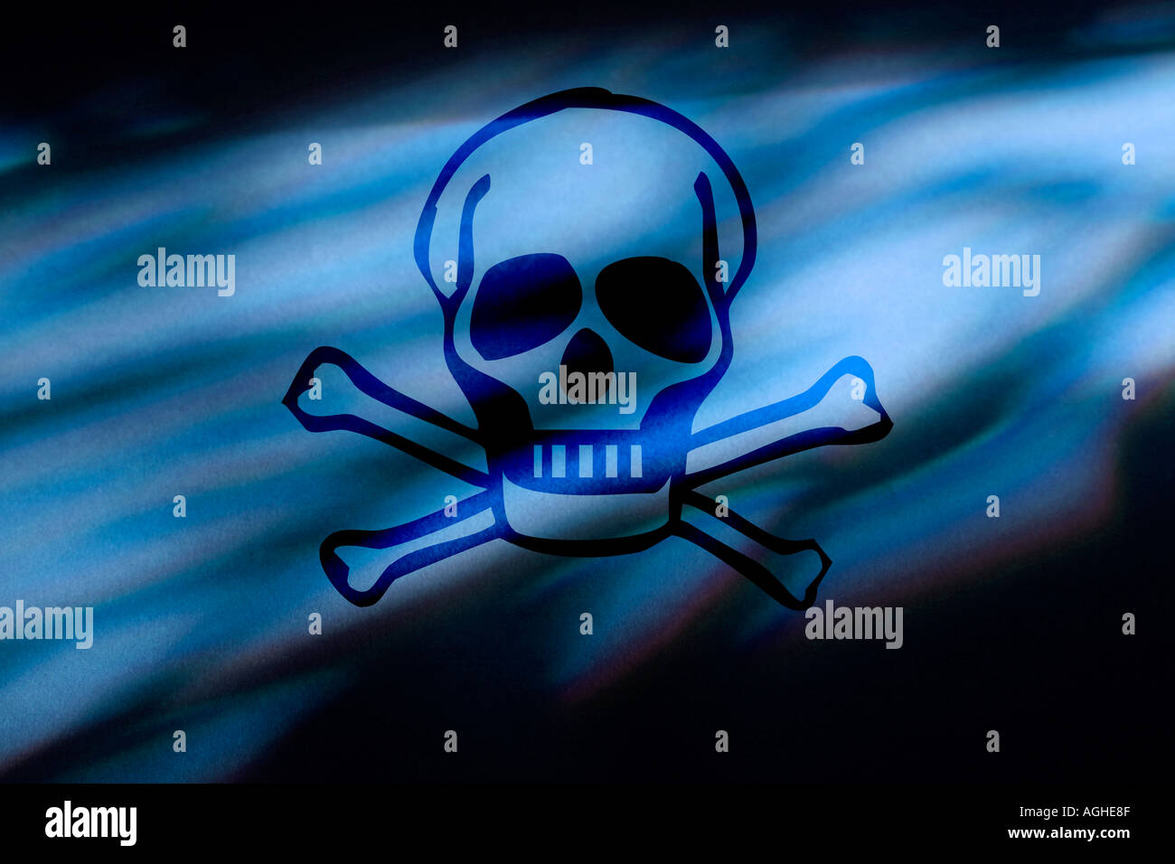 Blue Skull And Crossbones