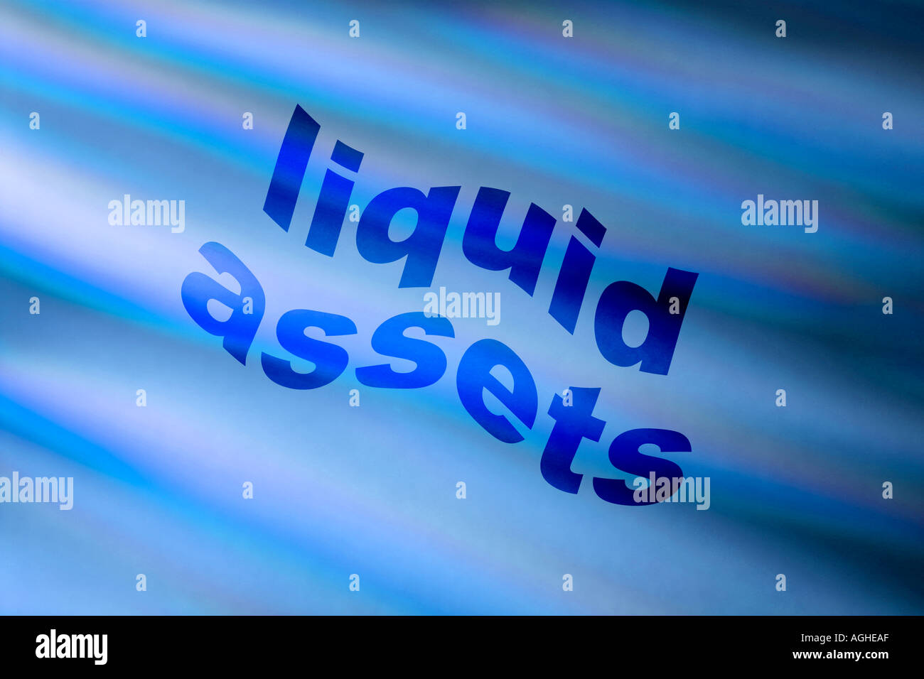 Liquid assets blue background Stock Photo - Alamy
