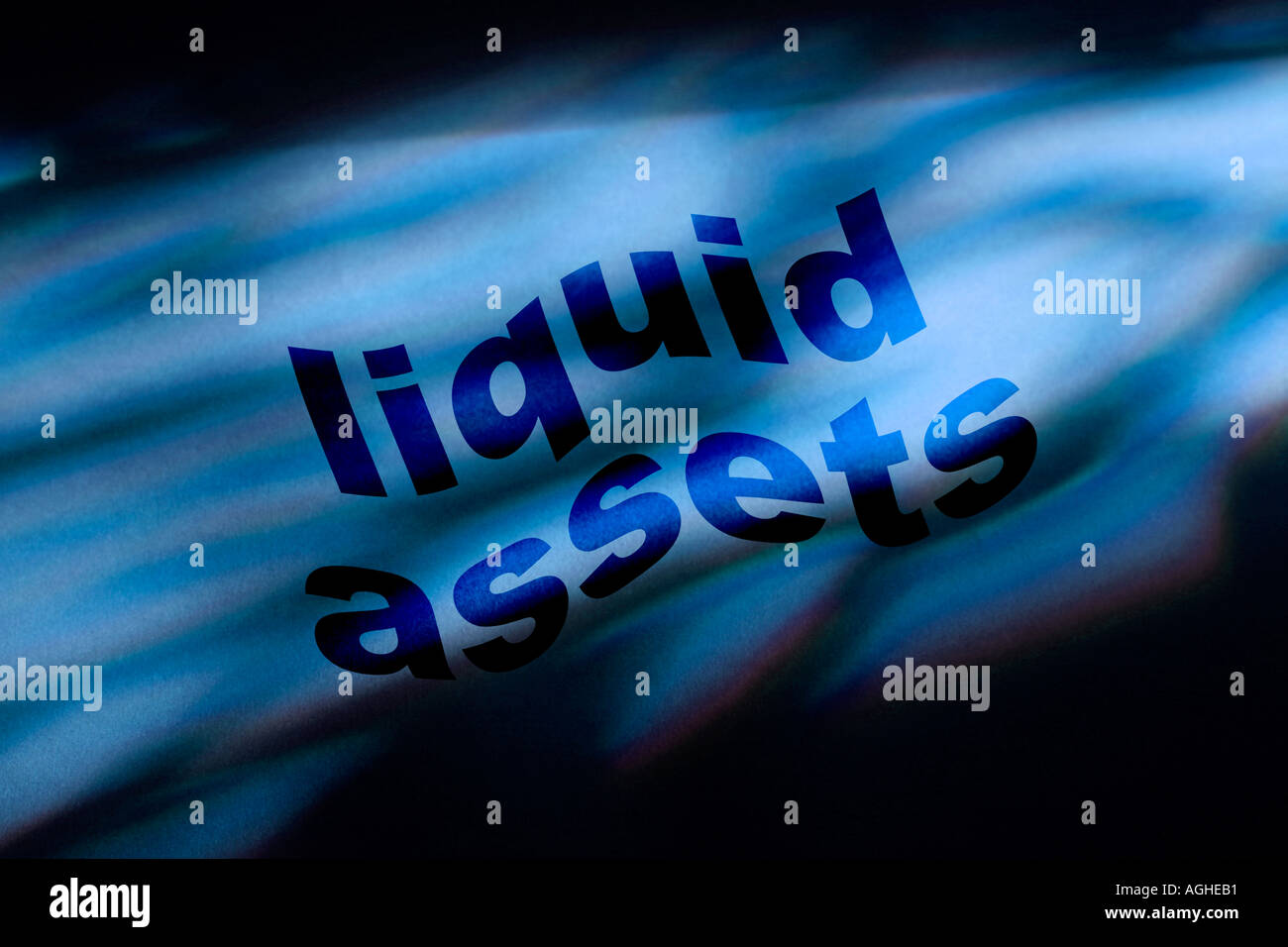 Liquid assets blue background Stock Photo - Alamy
