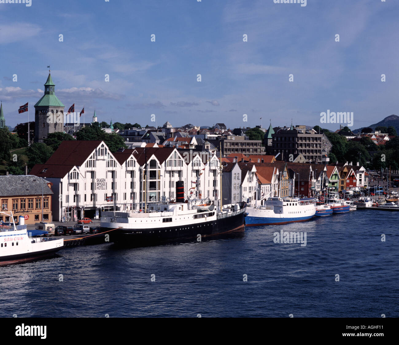 Norway Stavanger town and harbour Stock Photo - Alamy