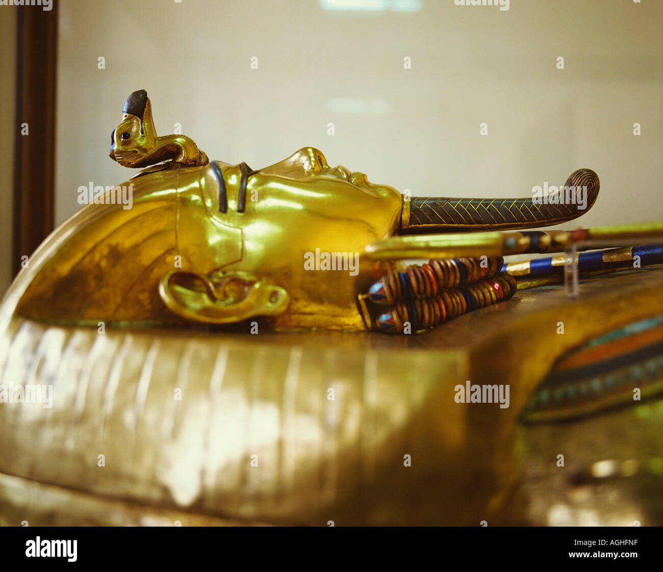 Egypt Cairo Museum Tutankhamun Inner Coffin Stock Photo - Alamy