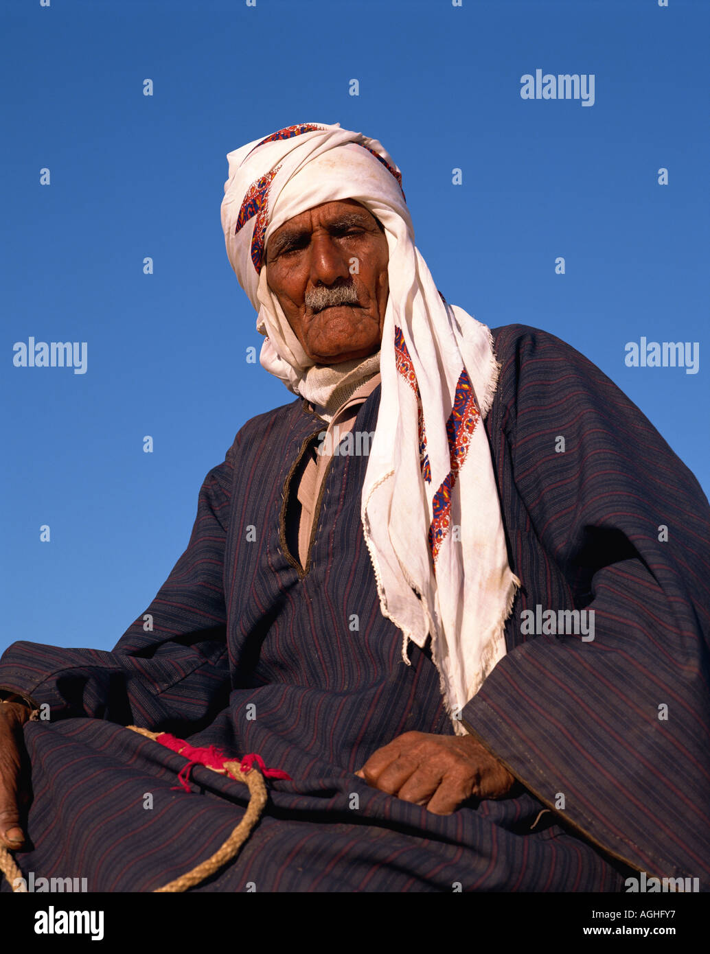 Egypt Cairo Giza Old Man Camel Driver Stock Photo - Alamy
