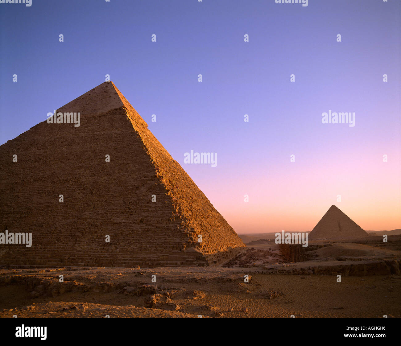 Egypt Cairo Giza The Great Pyramids Stock Photo - Alamy