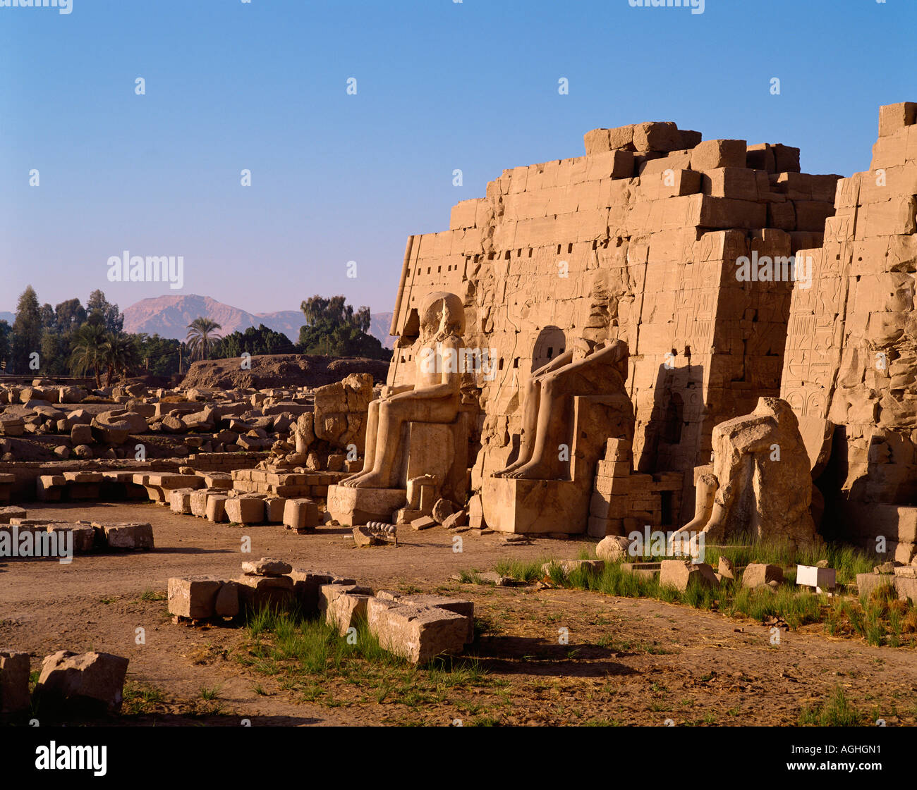 Egypt Luxor Karnak Temple of Amun 8th Pylon of Hatshepsut Stock Photo ...