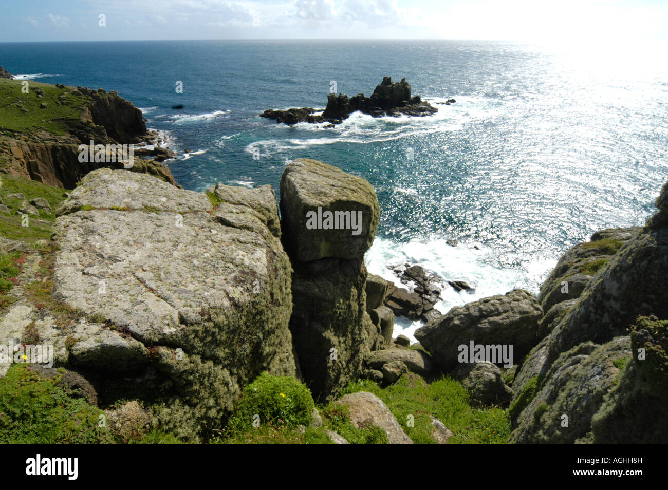 Cliff scenery at Land's End, Cornwall, England Stock Photo - Alamy