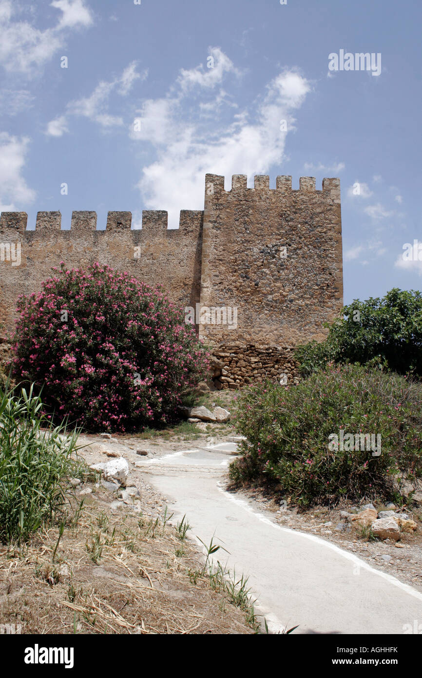 THE 14th CENTURY FORT AT FRANGOKASTELLO ON THE ISLAND OF CRETE ...