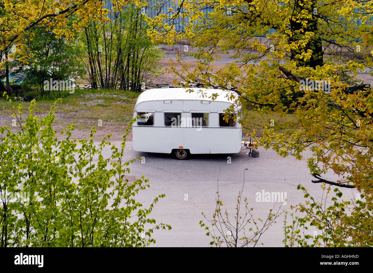 old-fashioned caravan, Sweden Stock Photo - Alamy