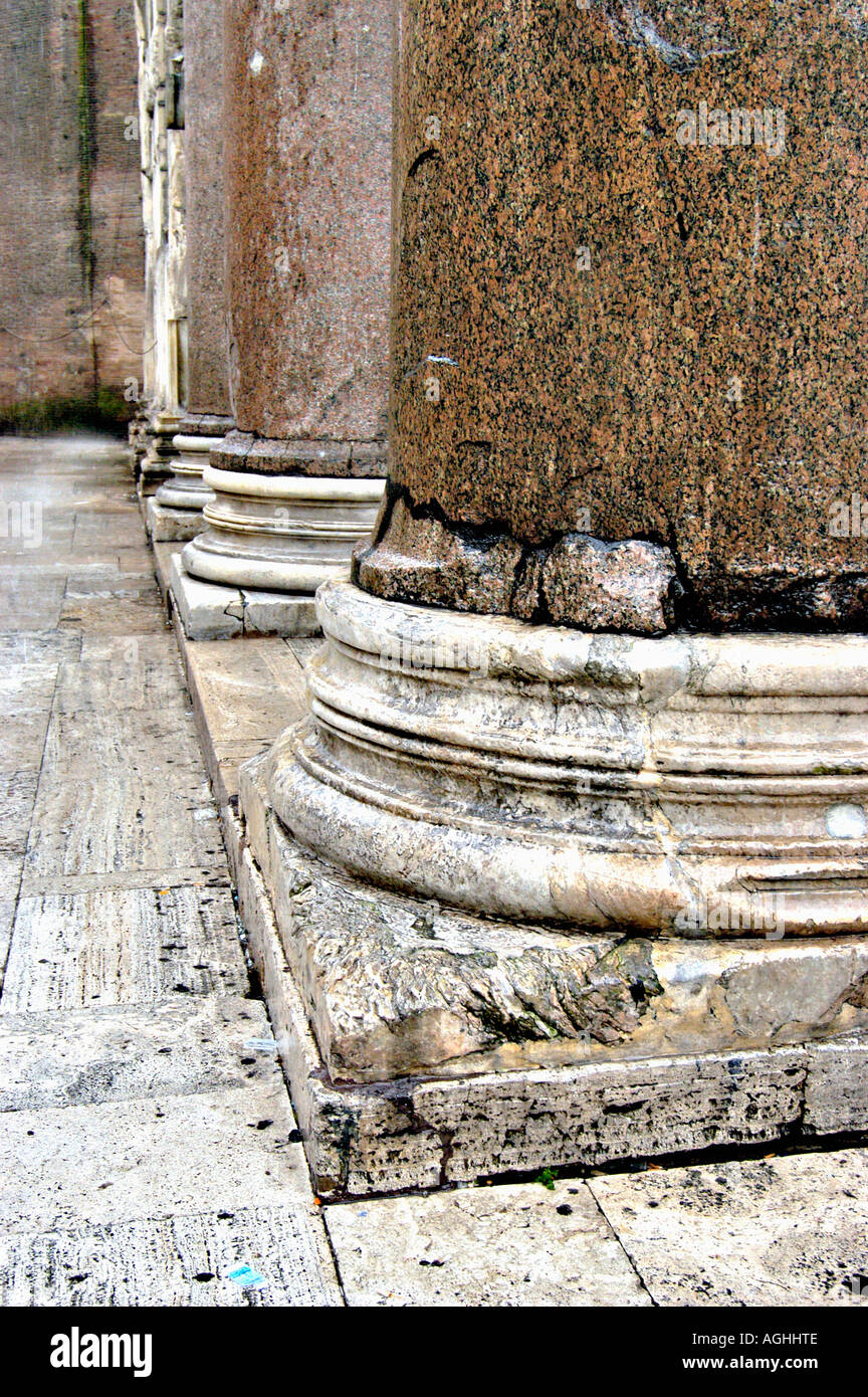 marble column/columns of Pantheon, Rome, Italy Stock Photo - Alamy