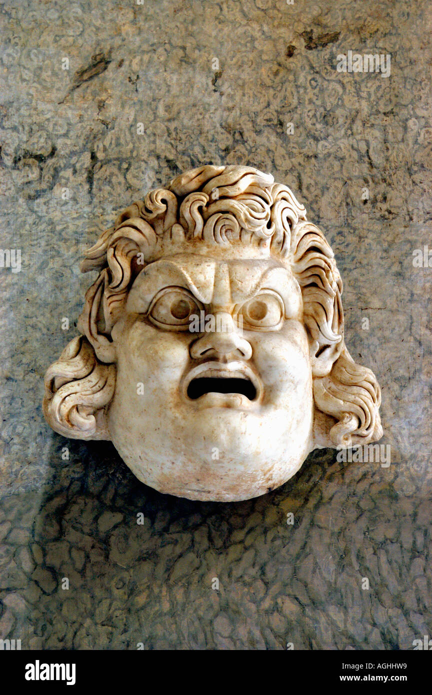 sculpture with face, Vatican museum, Vatican, Rome, Italy Stock Photo ...