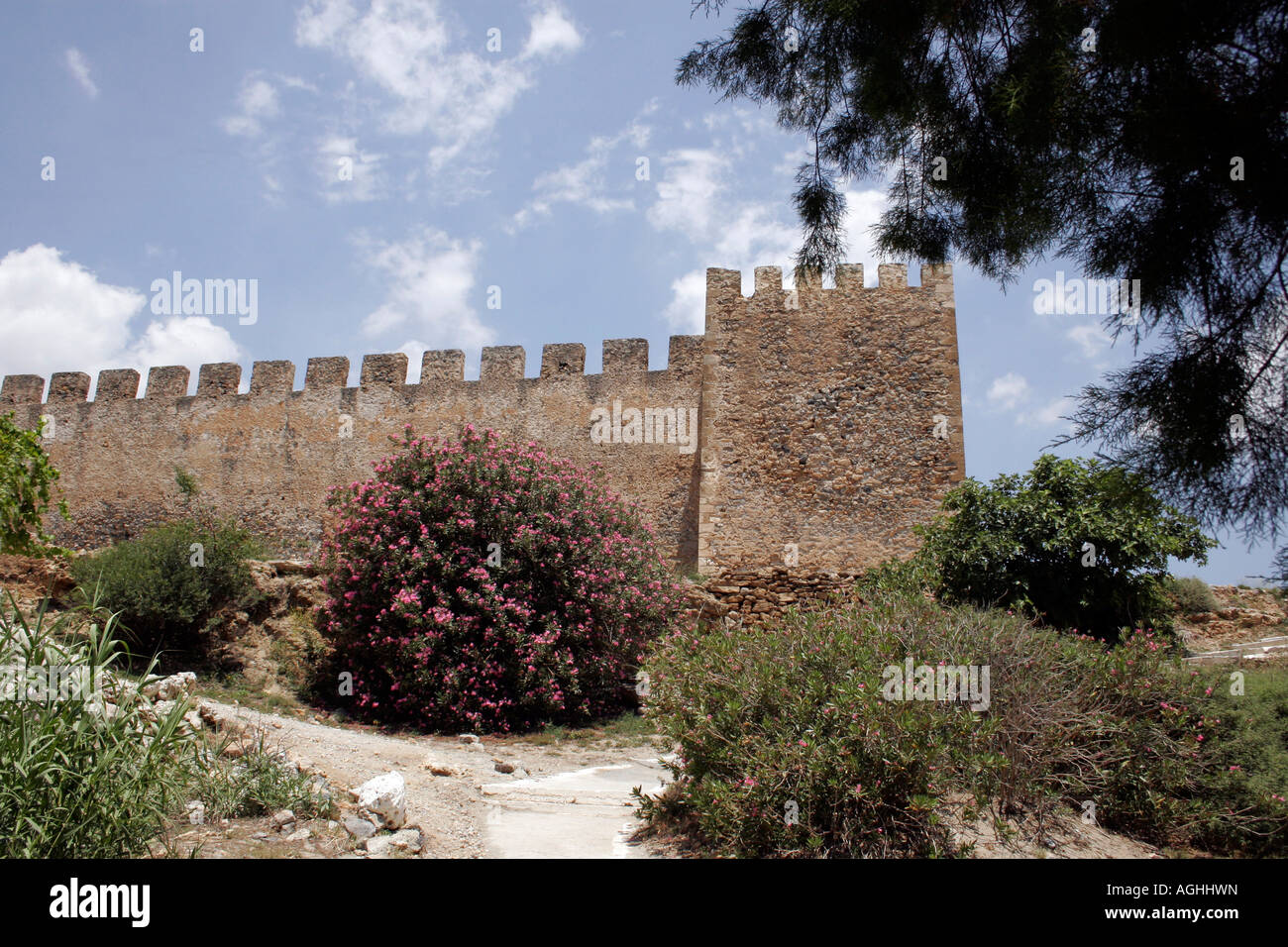 THE 14th CENTURY FORT AT FRANGOKASTELLO ON THE ISLAND OF CRETE ...