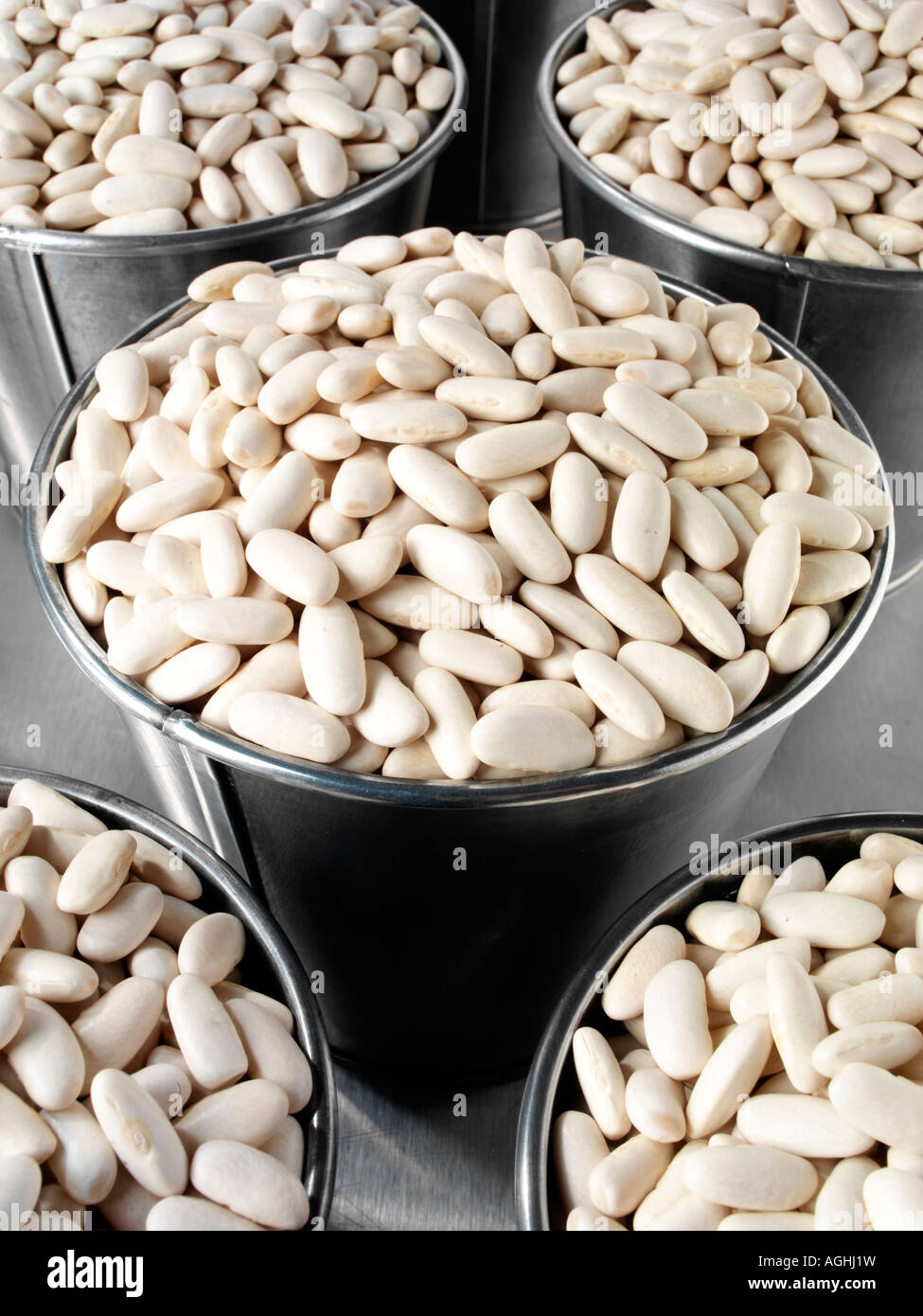 CONTAINER FULL OF ALUBIA BEANS Stock Photo - Alamy