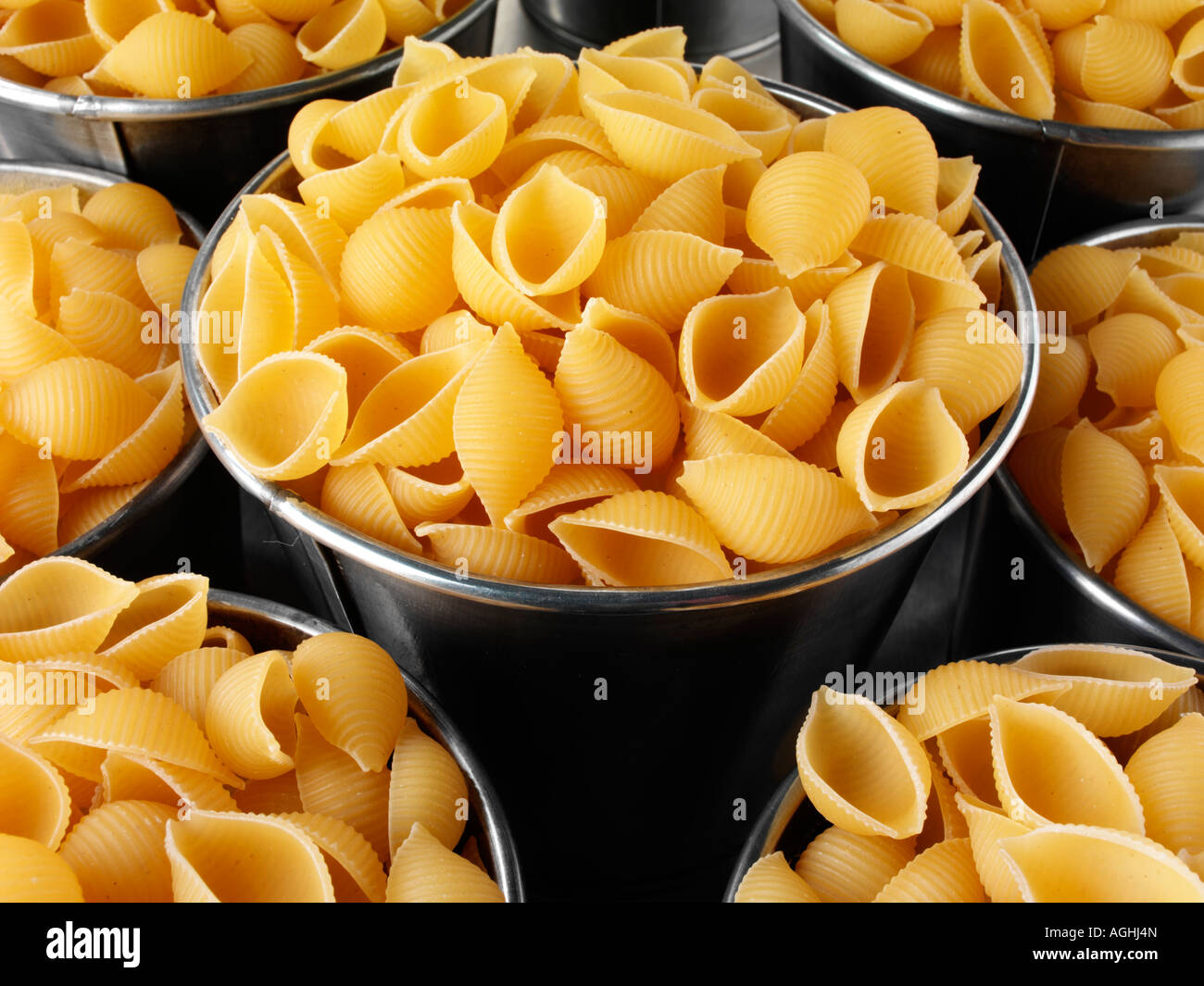 CONTAINER FULL OF CONCHIGLIE PASTA Stock Photo - Alamy