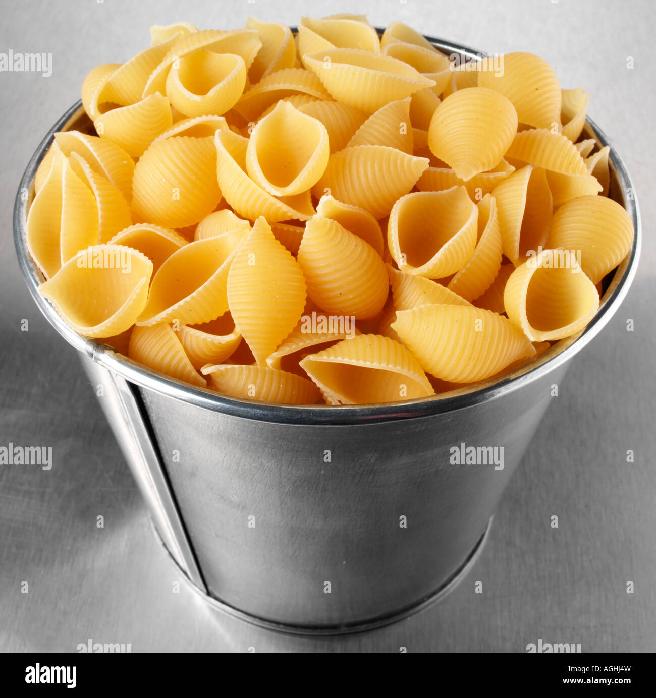 CONTAINER FULL OF CONCHIGLIE PASTA Stock Photo - Alamy