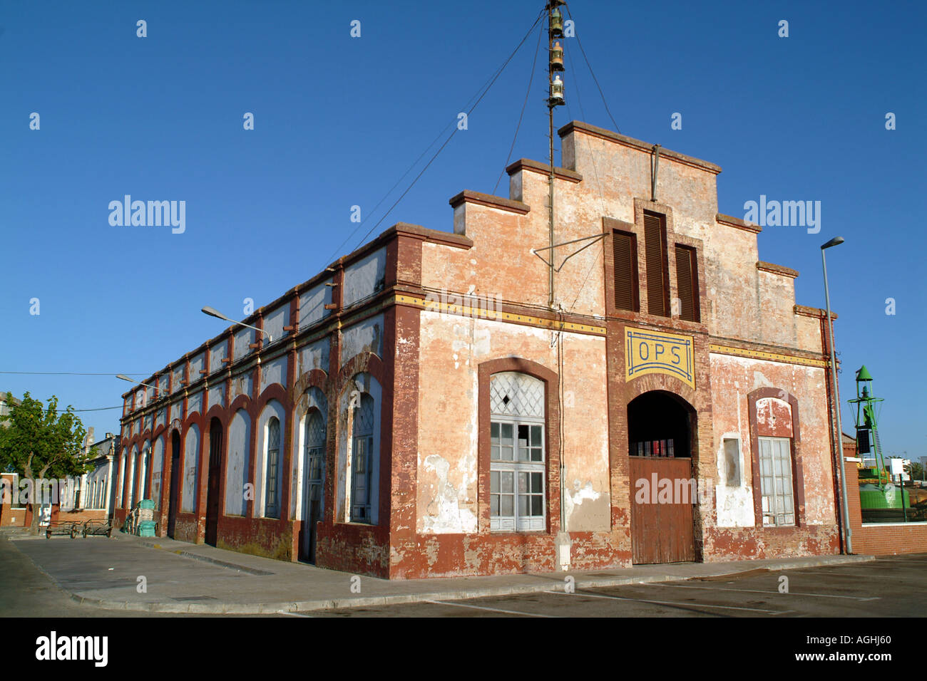 former warehouse Bonanza fishing port Sanlucar de Barrameda Stock Photo ...