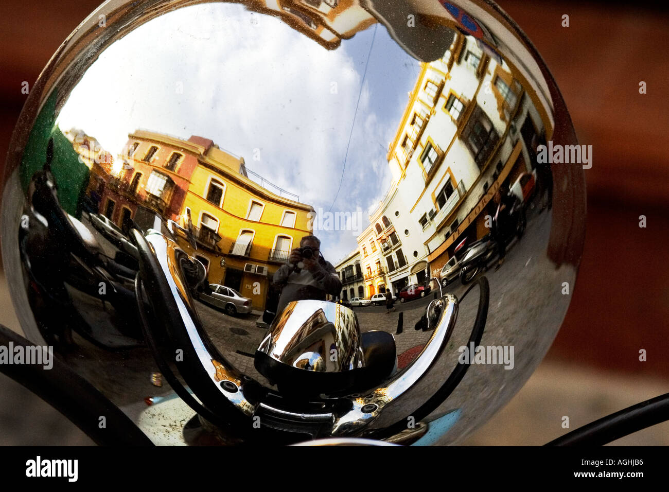 Reflection on a motorcycle headlight Stock Photo - Alamy