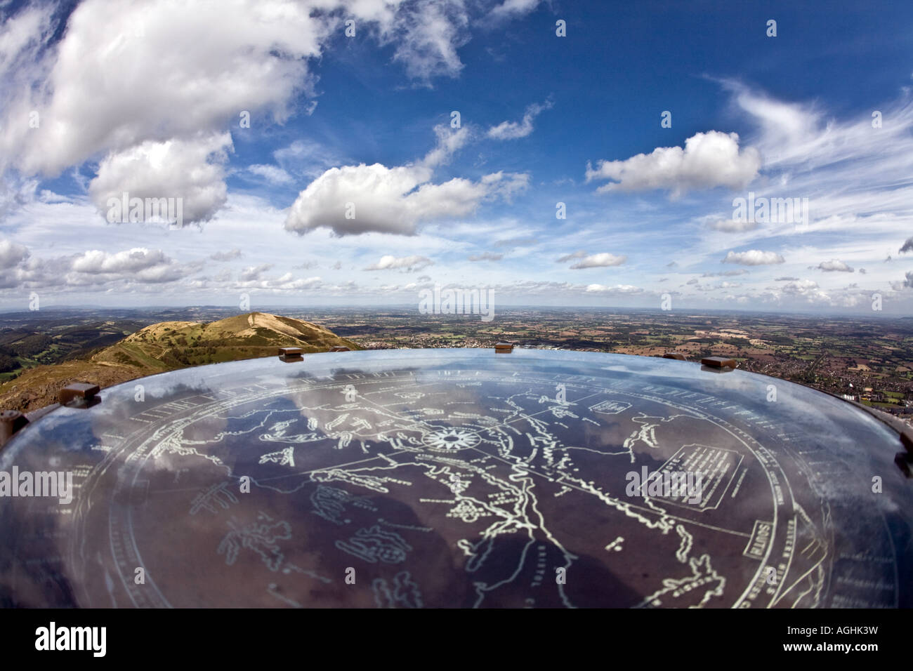 Malvern Hills, view from the Queen Victoria Monument Stock Photo - Alamy