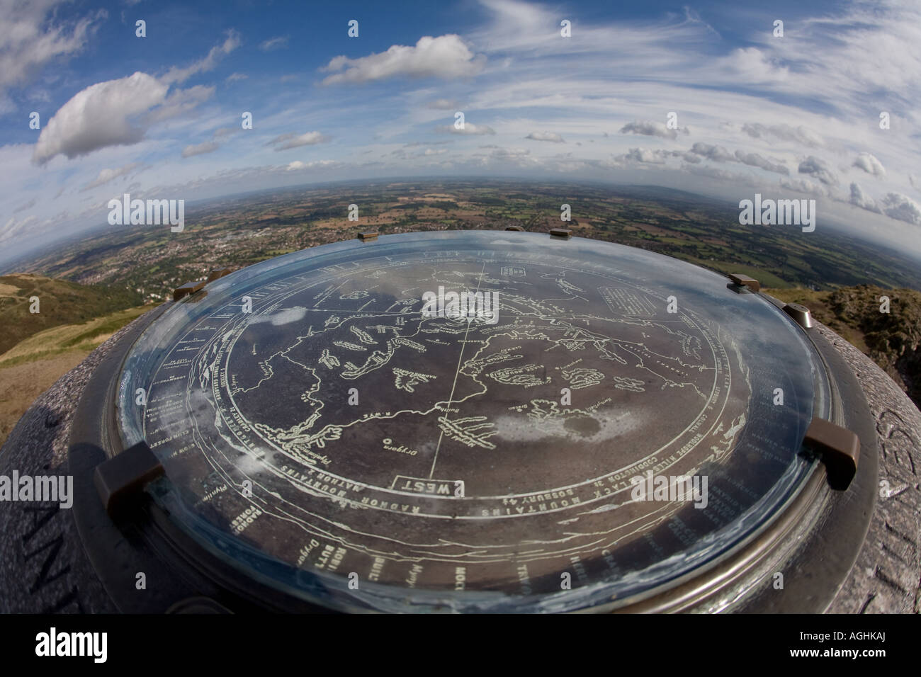 Malvern Hills, view from the Queen Victoria Monument Stock Photo - Alamy