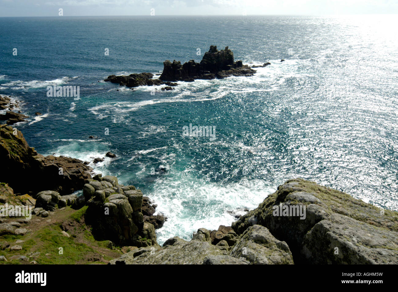 Cliff scenery at Land's End, Cornwall, England Stock Photo - Alamy