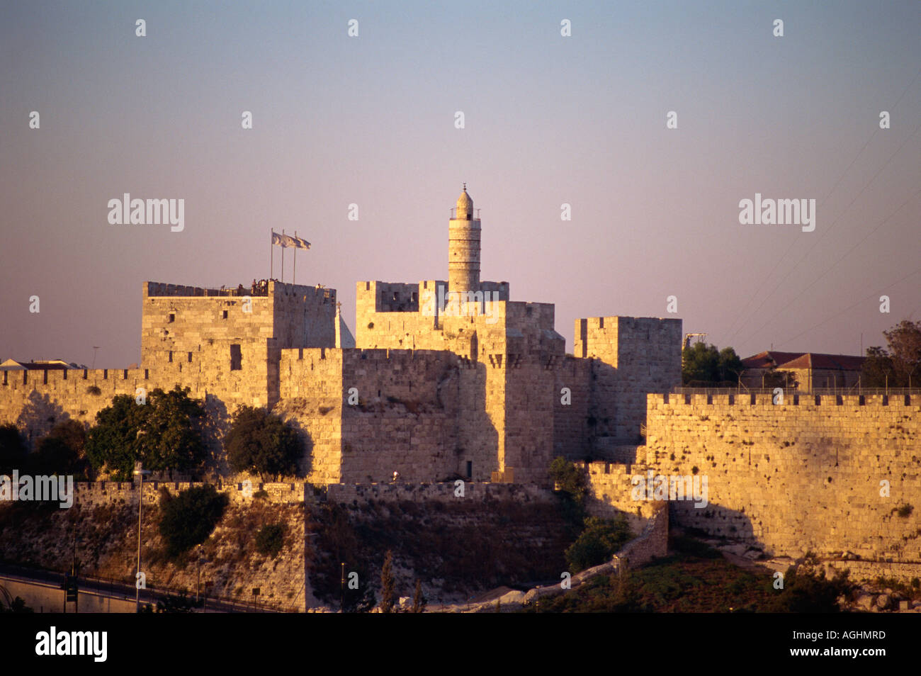 Israel Jerusalem Old City Wall David Tower The Citadel Stock Photo - Alamy