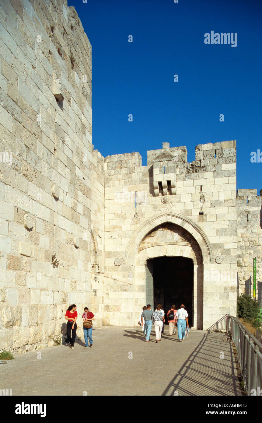Old city jerusalem walls ottoman architecture israel gate jaffa hi-res ...