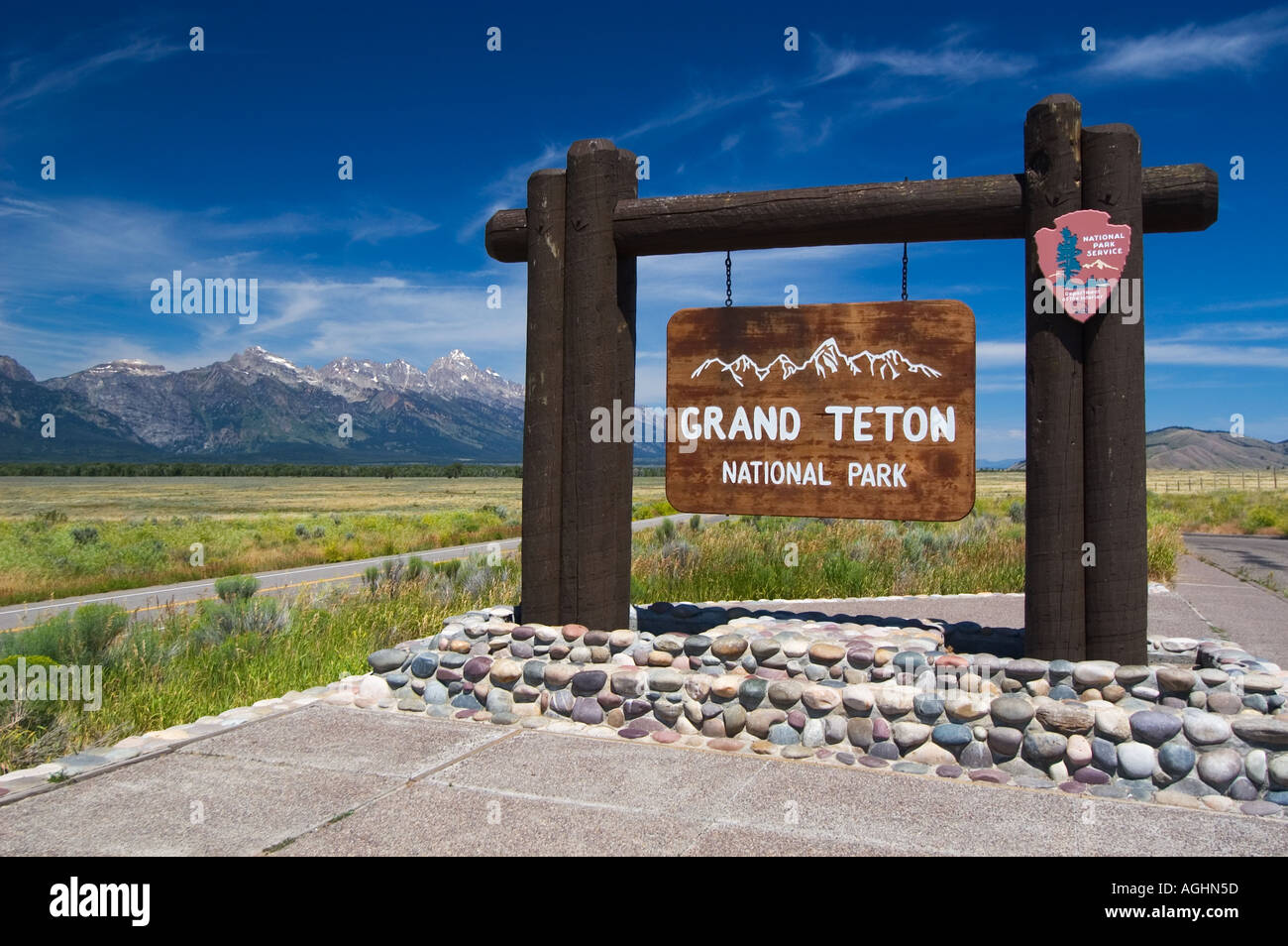 Entrance Grand Teton National Park Wyoming Stock Photo - Alamy
