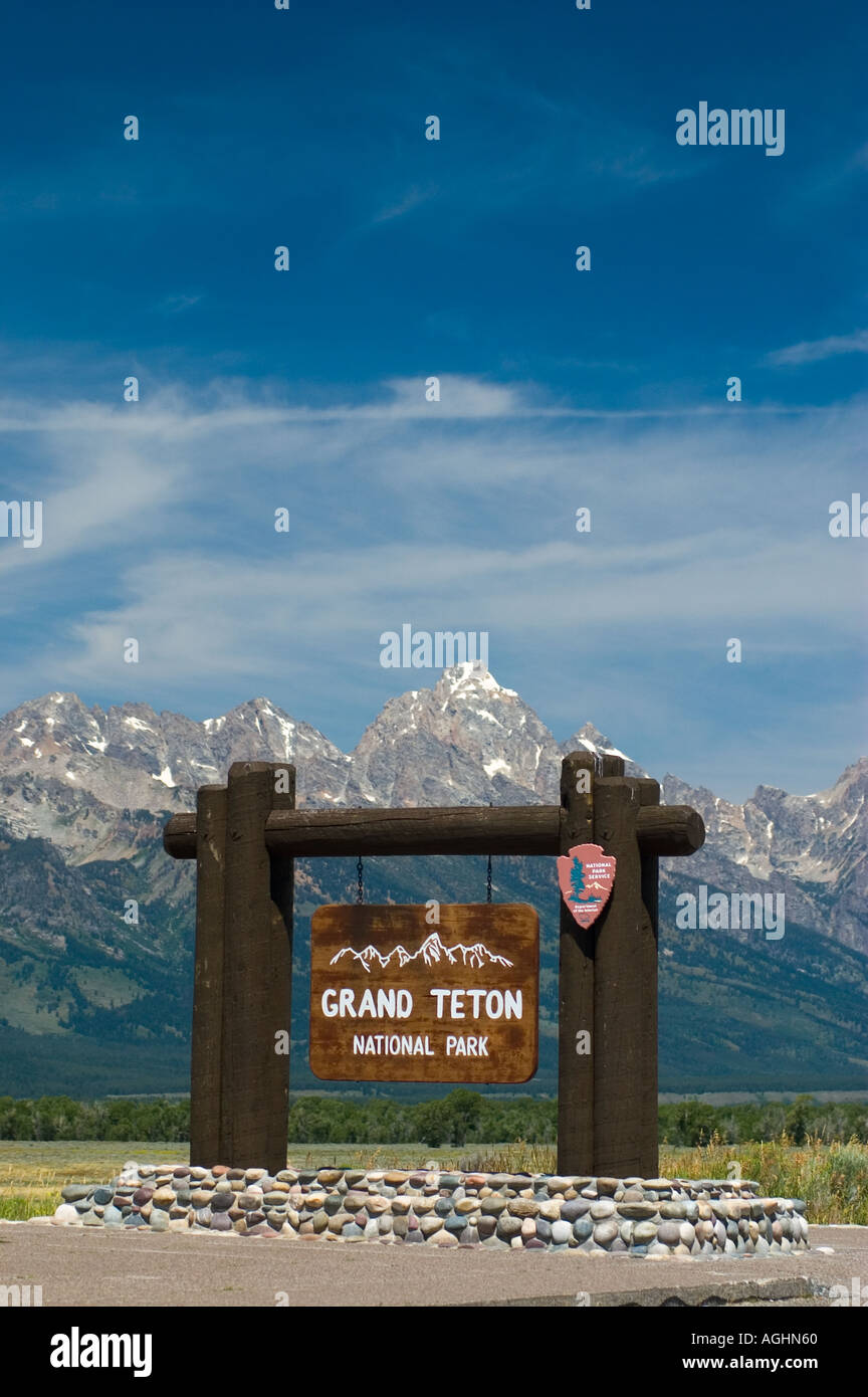 Entrance Grand Teton National Park Wyoming Stock Photo - Alamy