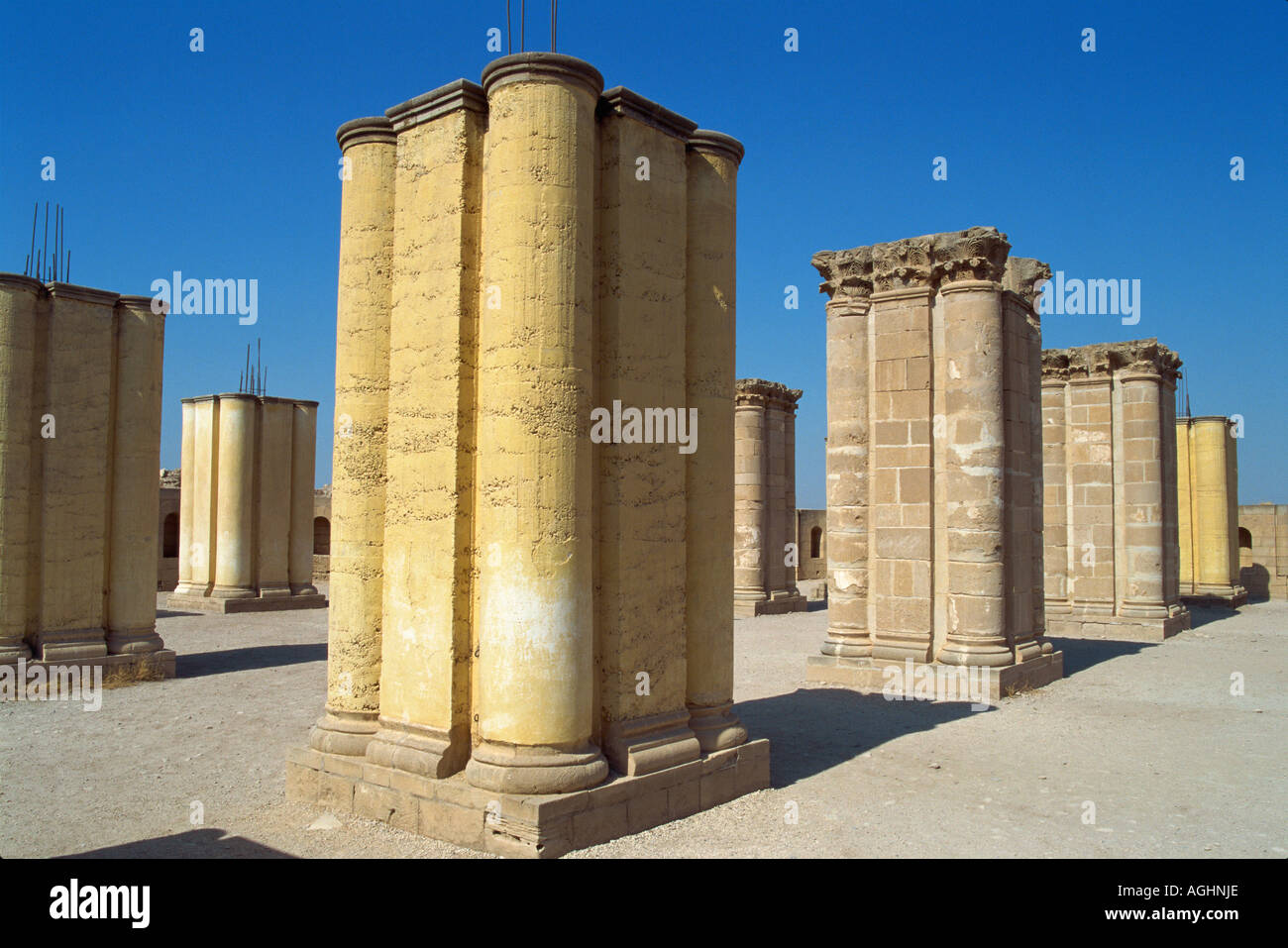 Israel Jericho Hisham Palace Columns Stock Photo - Alamy
