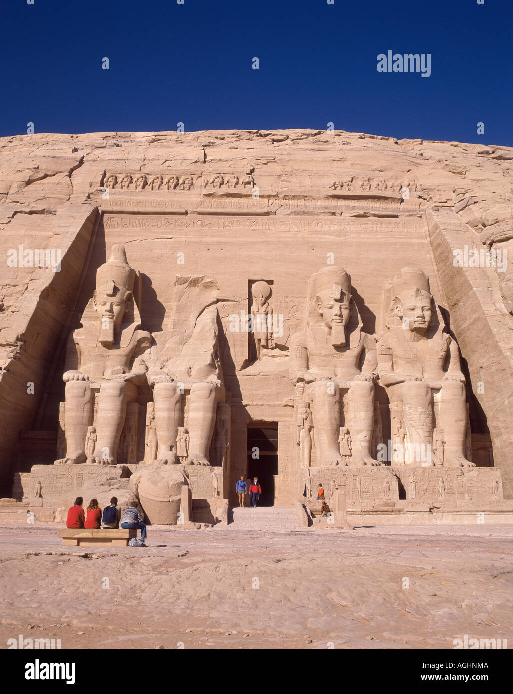 Egypt Abu Simbel Statues of Ramses 11 Stock Photo - Alamy