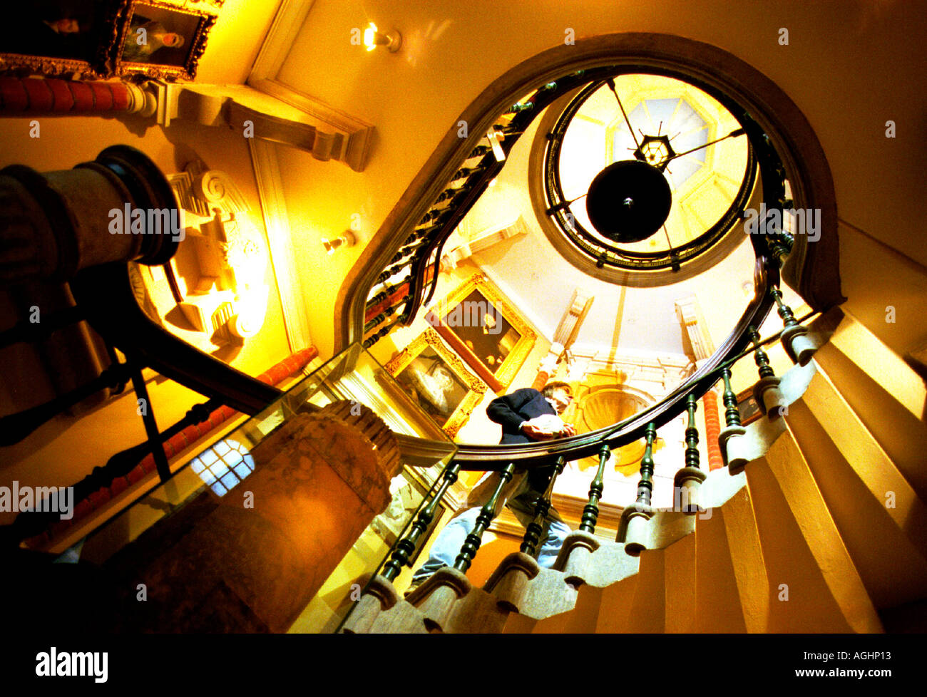 Woman curator of award winning small museum moving exhibits Stock Photo ...