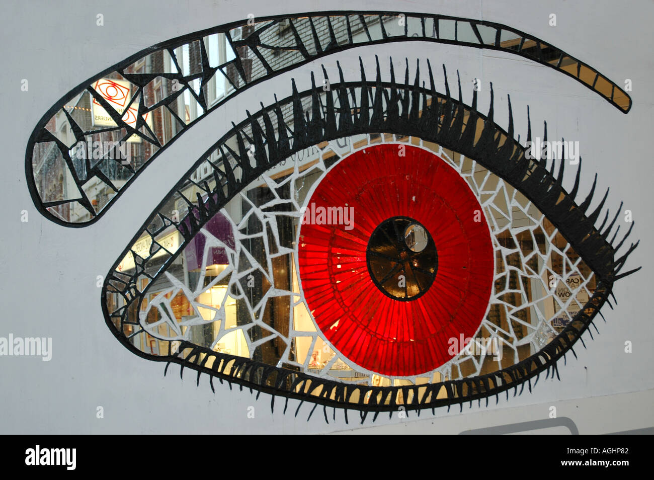 large eye made up of glass particles Stock Photo - Alamy