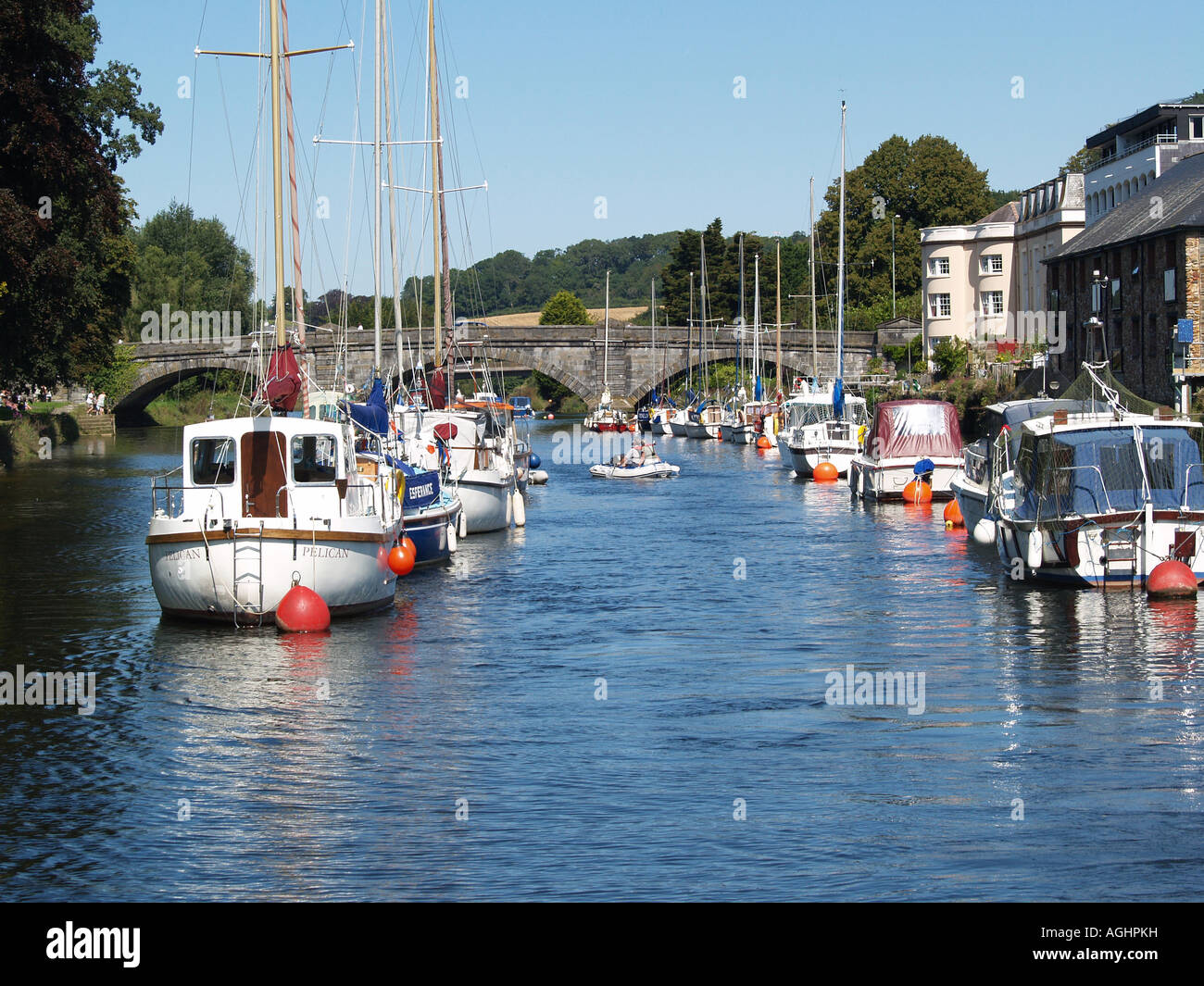 Brutus Bridge, Totnes, Devon Stock Photo - Alamy