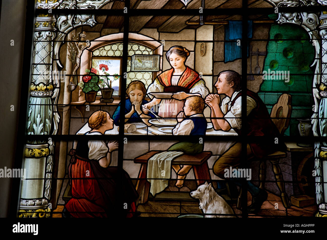 Stained glass window at the German Church in Stockholm Stock Photo - Alamy