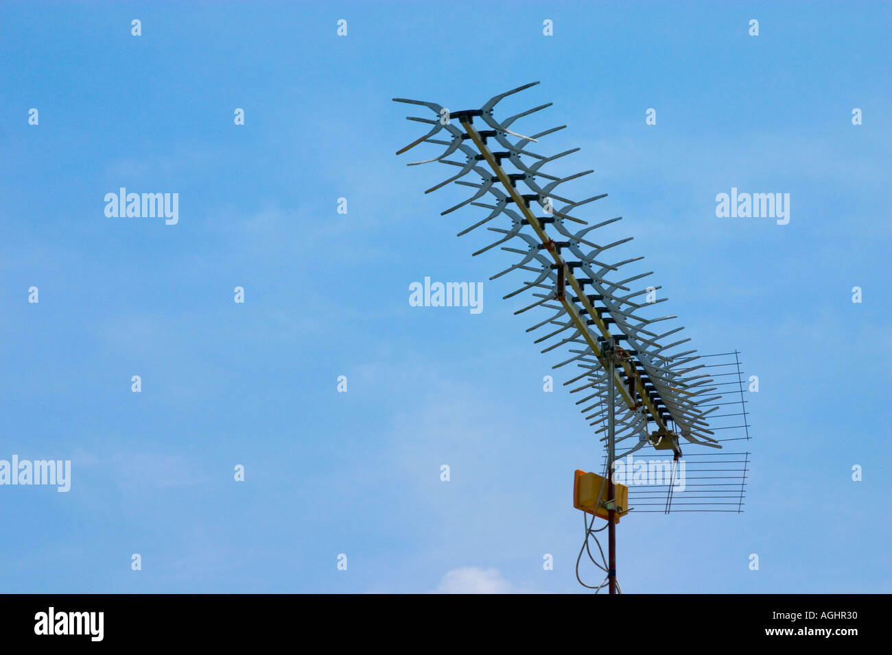 UHF ultra high frequency Yagi television antenna Stock Photo - Alamy
