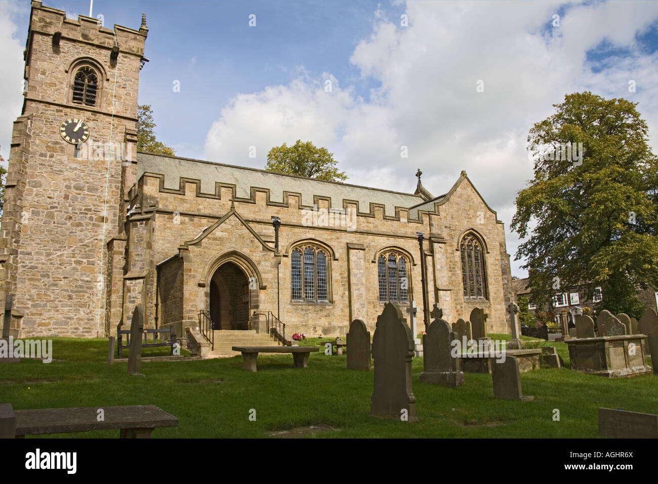 DOWNHAM LANCASHIRE England UK September The impressive church of St ...