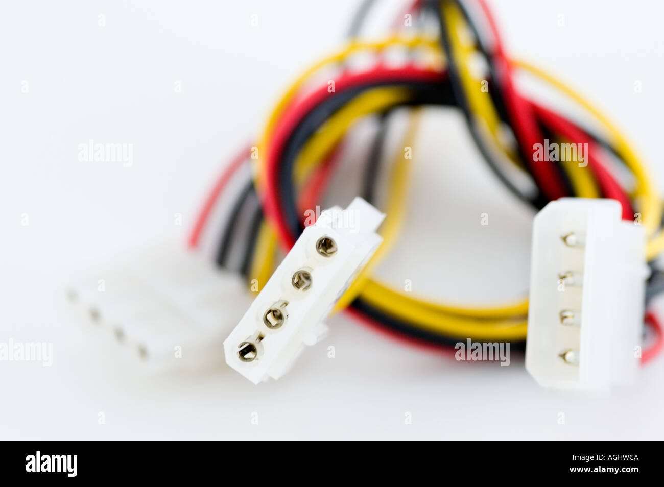 Internal PC power cable showing clear view of connector Stock Photo - Alamy
