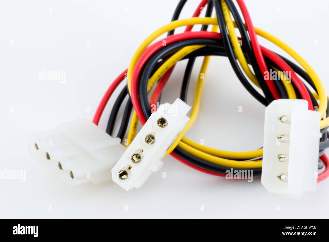 Internal PC power cable showing clear view of connector Stock Photo - Alamy
