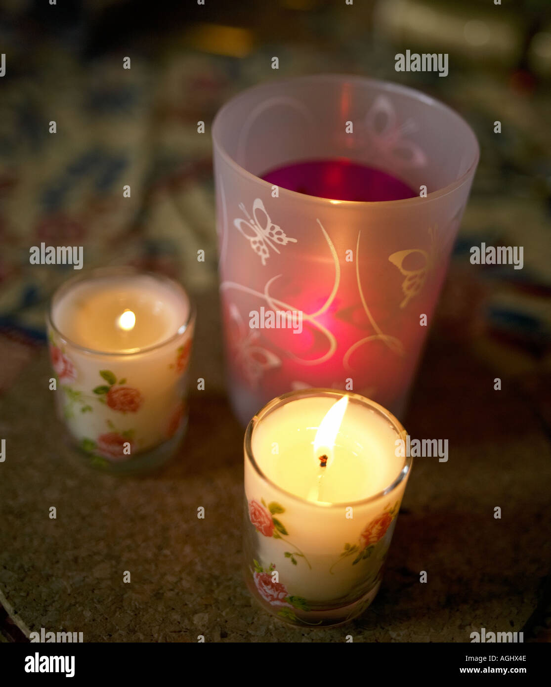 Burning candle painted in hi-res stock photography and images - Alamy