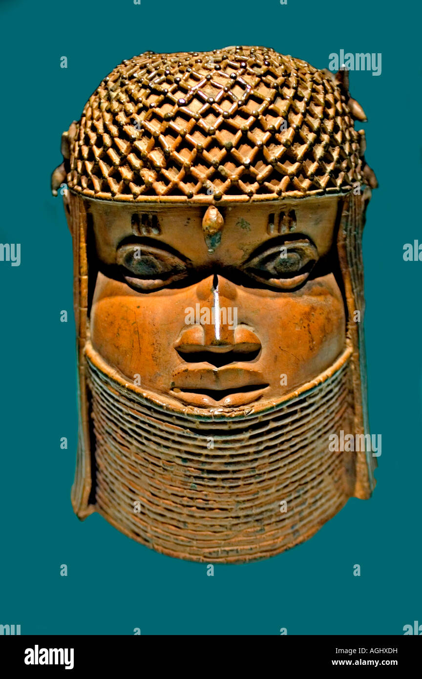 Head King Oba Nigeria Kingdom Benin 1900 AC Africa Museum Stock Photo ...